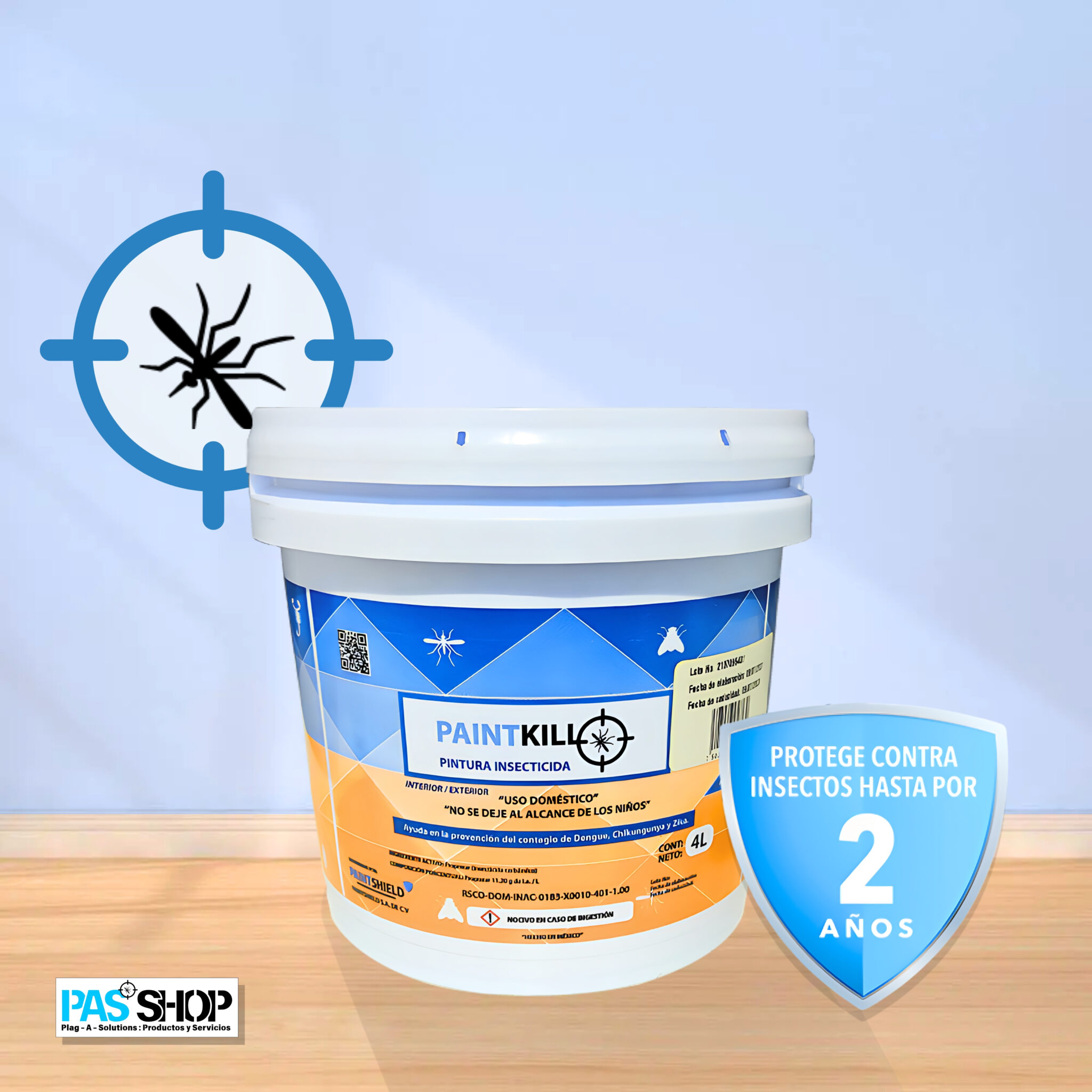 Pintura Vinilica Insecticida 4L – Tonos Pastel – Plag-A-Solutions